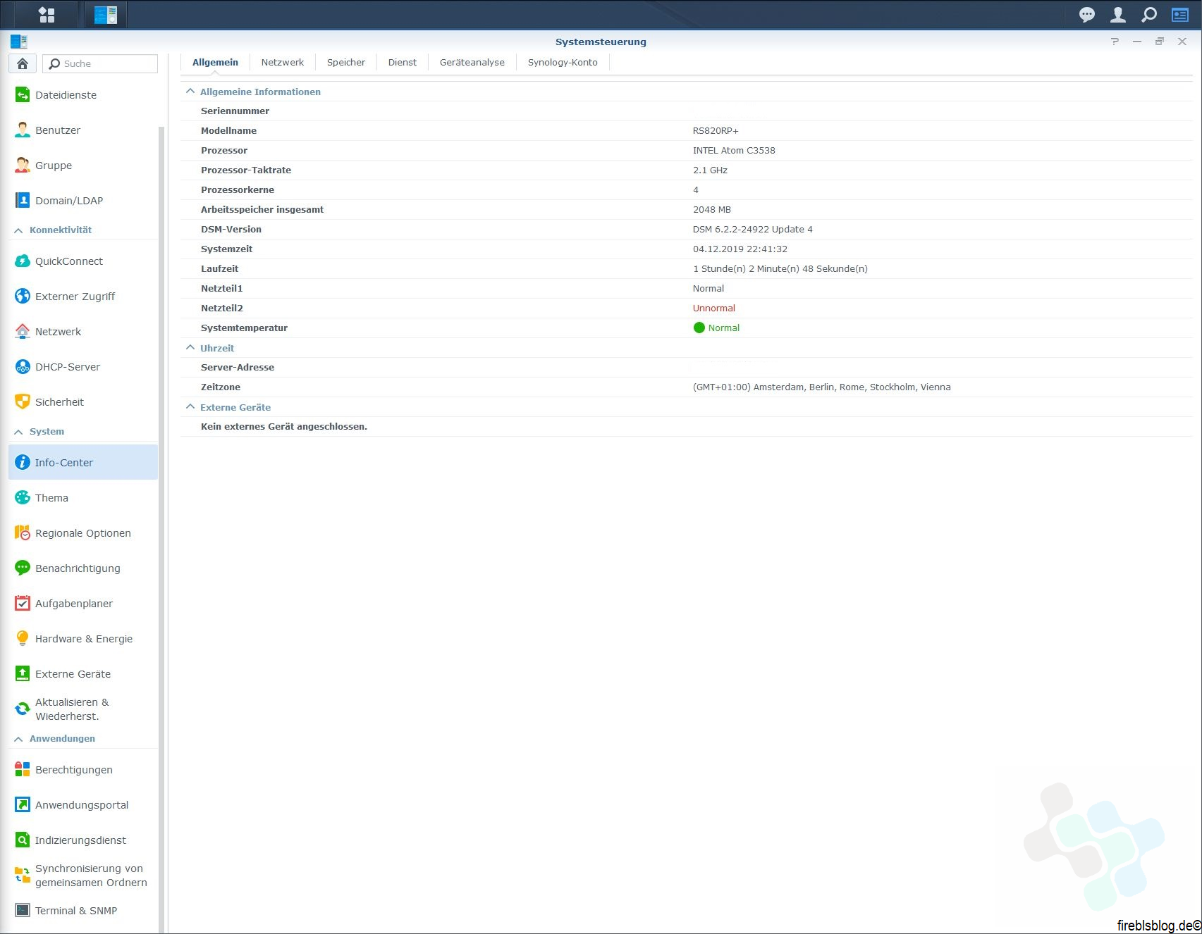 Synology RackStation RS820RP+ mit E10G18-T2 im Test – Firebls ...